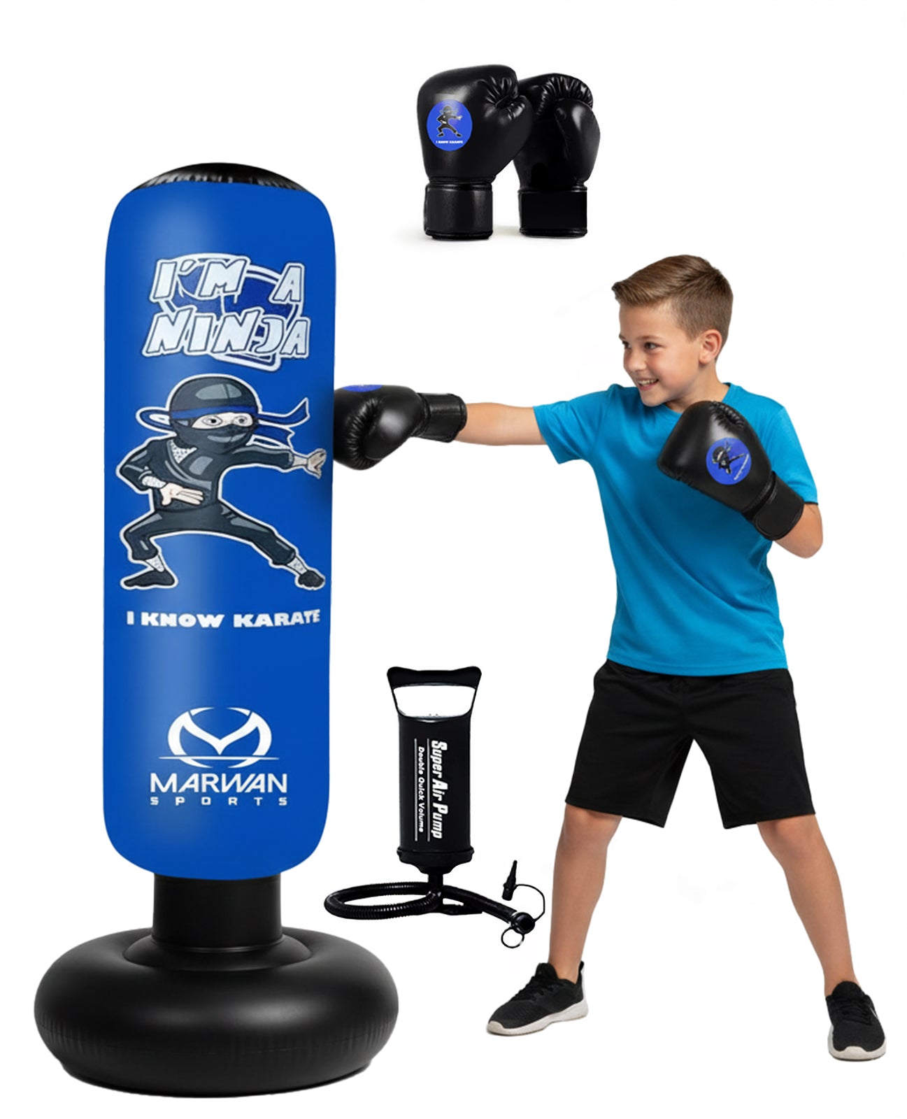 Ninja Punching Bag for Kids | Sensory & Active Play Toy – Marwan Sports